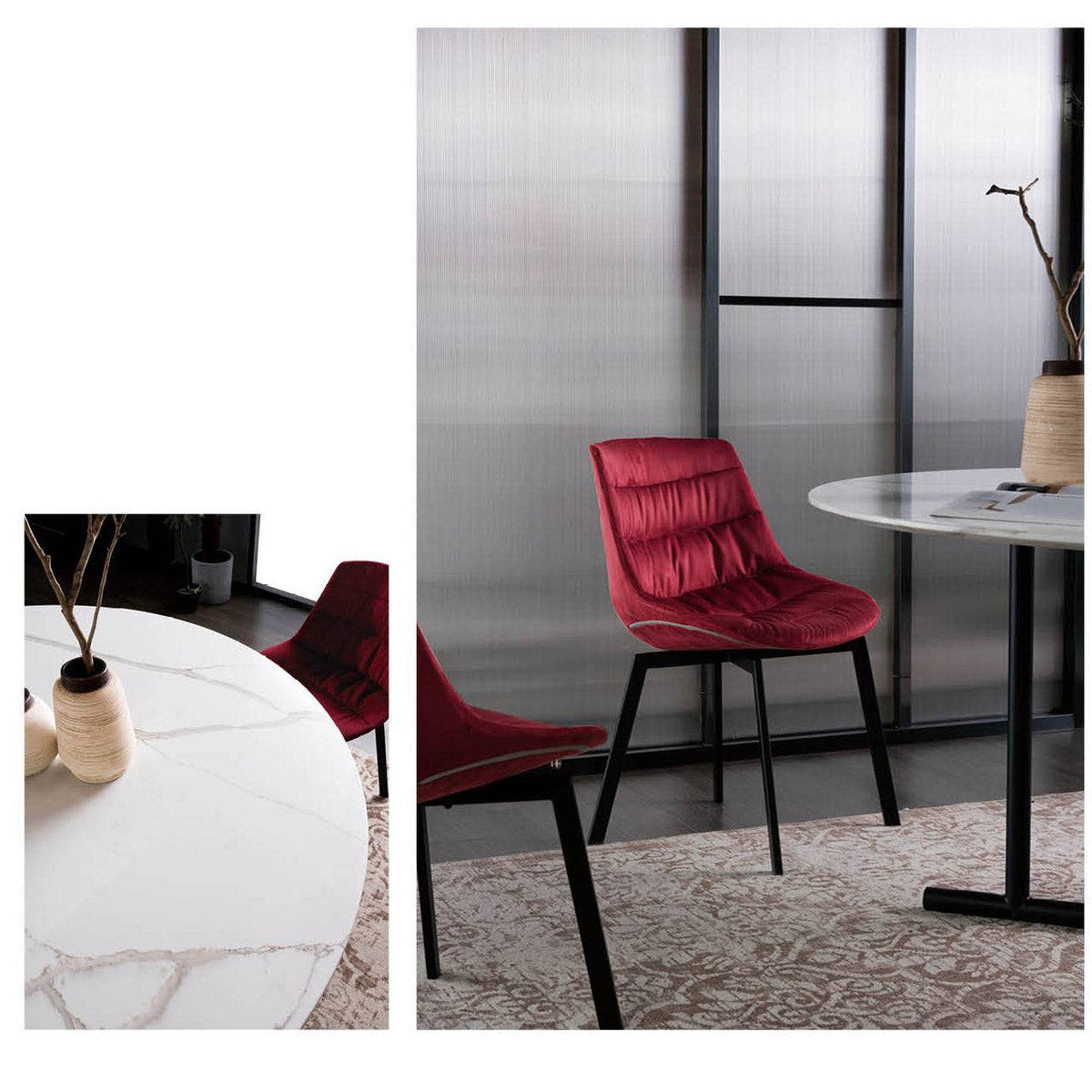 Buy 140 Cm Blackjack Quartz Dining Table Dt002 (R2) | ebarza Modern ...