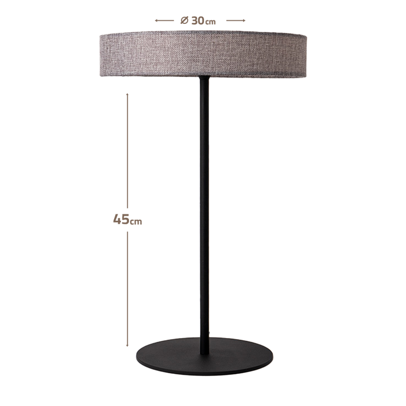 Crescent LED 45x30 Aluminum Fabric Table lamp Crescent-TL-02FL