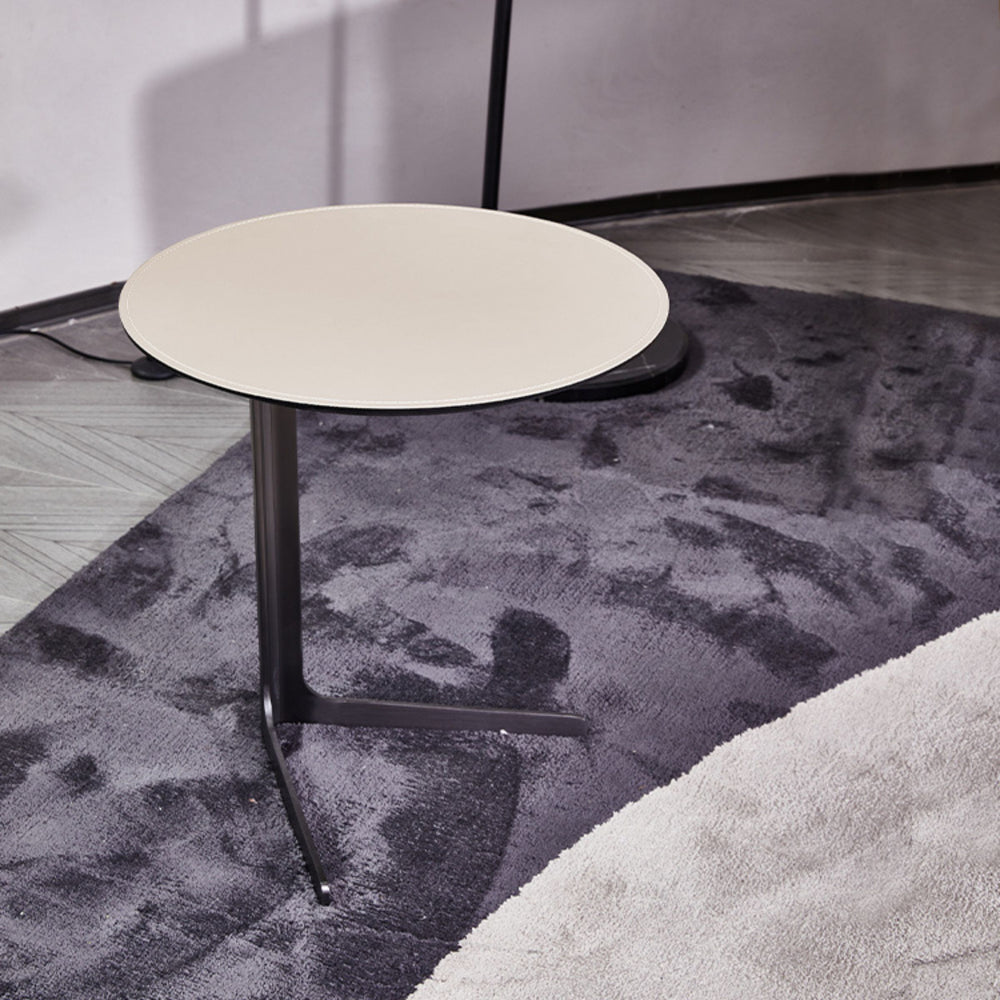 Buy Black Legs Saddle Leather Side Table MLL-D75 | ebarza Modern ...