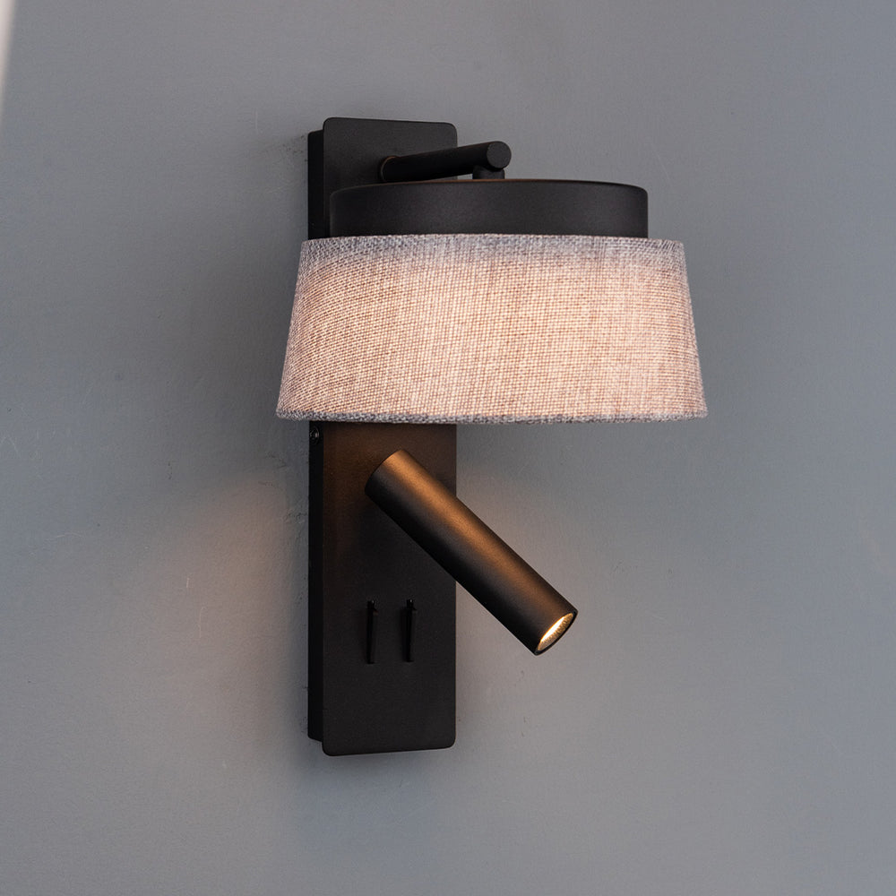 Buy Calm Hotel Style Headboard/ Wall Reading Lamp Calm-WL(B)-02U Black ...