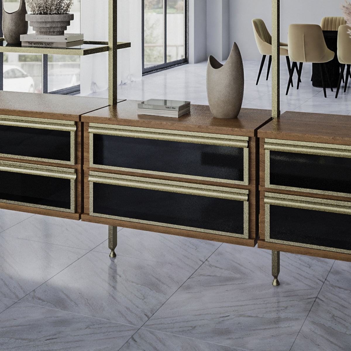 Antik Closet/Cabinet DRAWER BOX 100 cm WALNUT