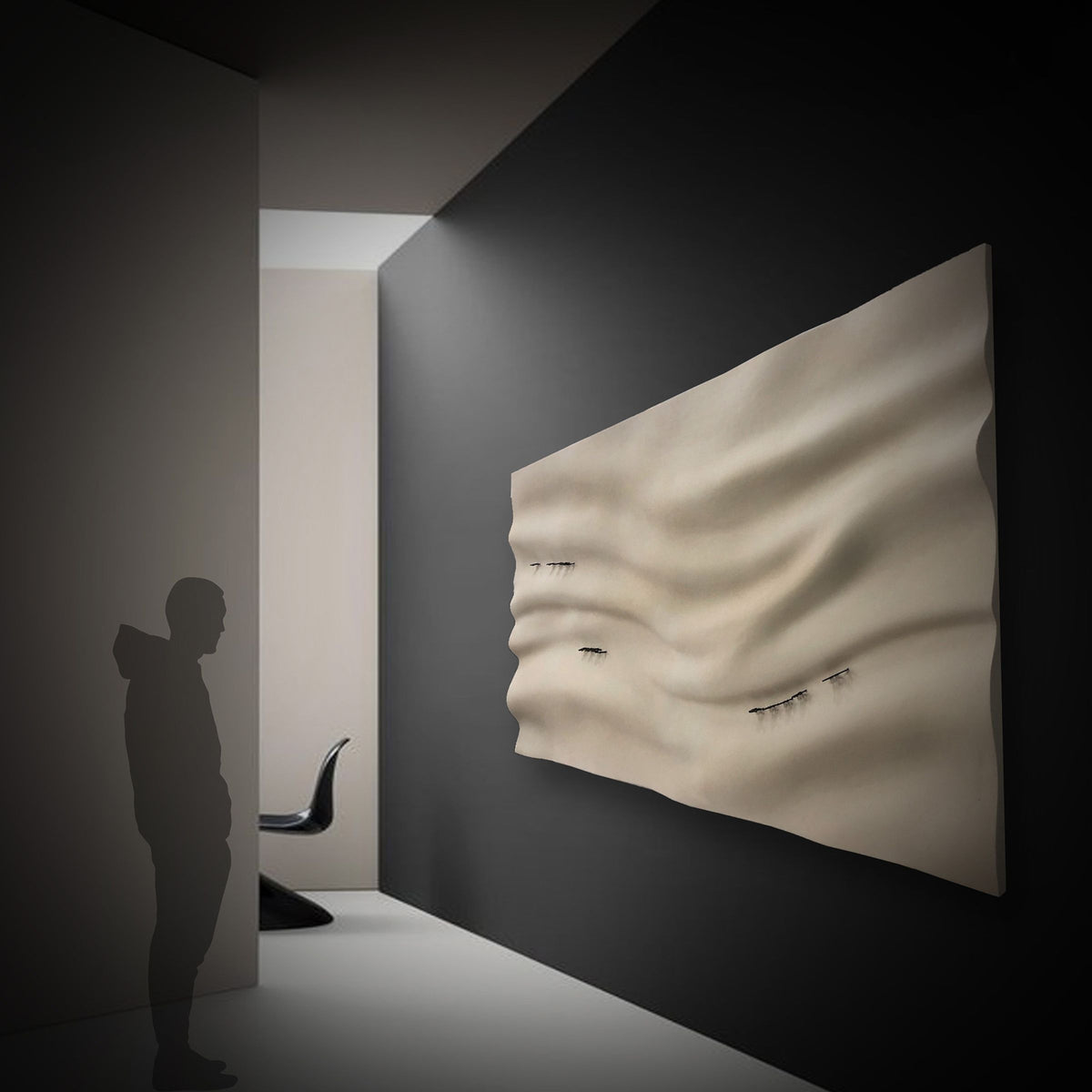 Handmade Camel And 2 Camel With Man Mdf Carving Painting 22H0665