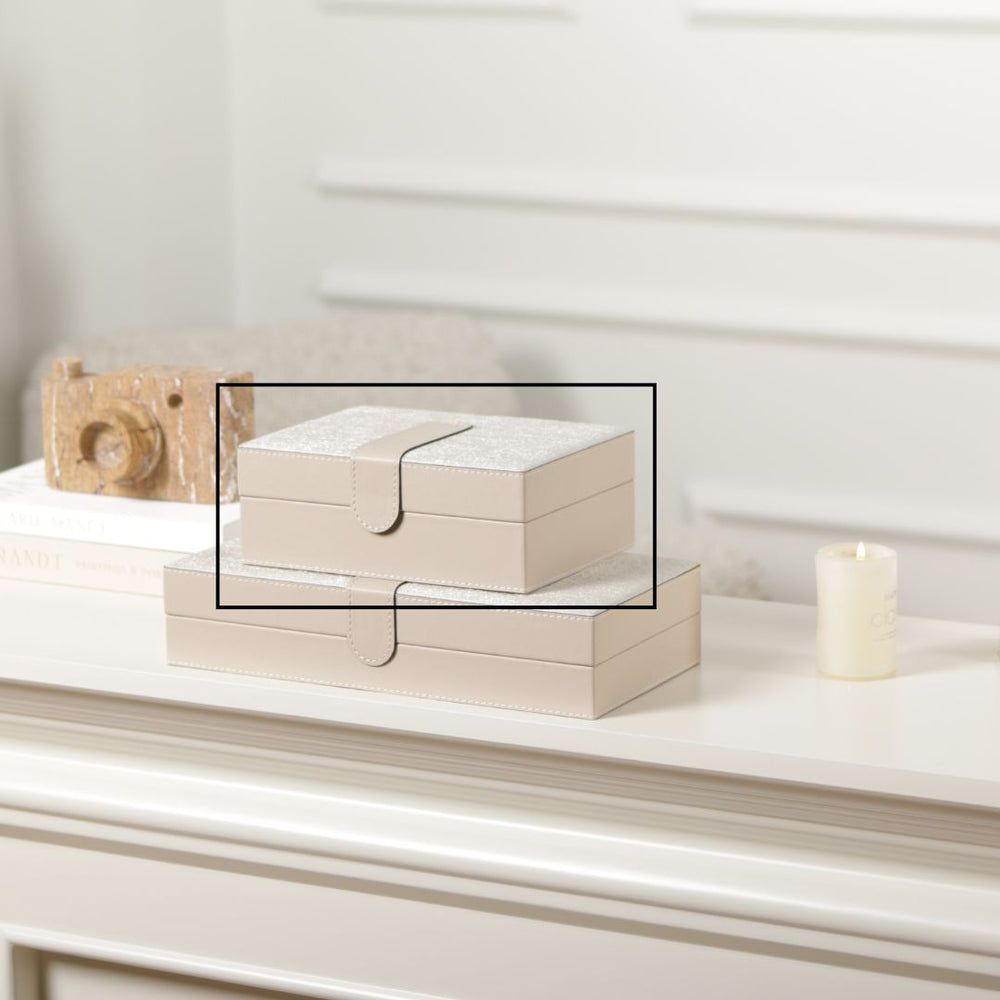 Hinged Leather Jewellery Box-S KD5025AS | ebarza
