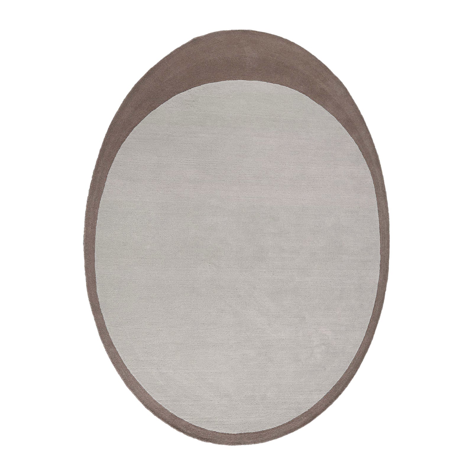 Buy 350X250 Cm WOOL BEIGE AND BROWN Round Rug JH-22729 | ebarza Modern ...