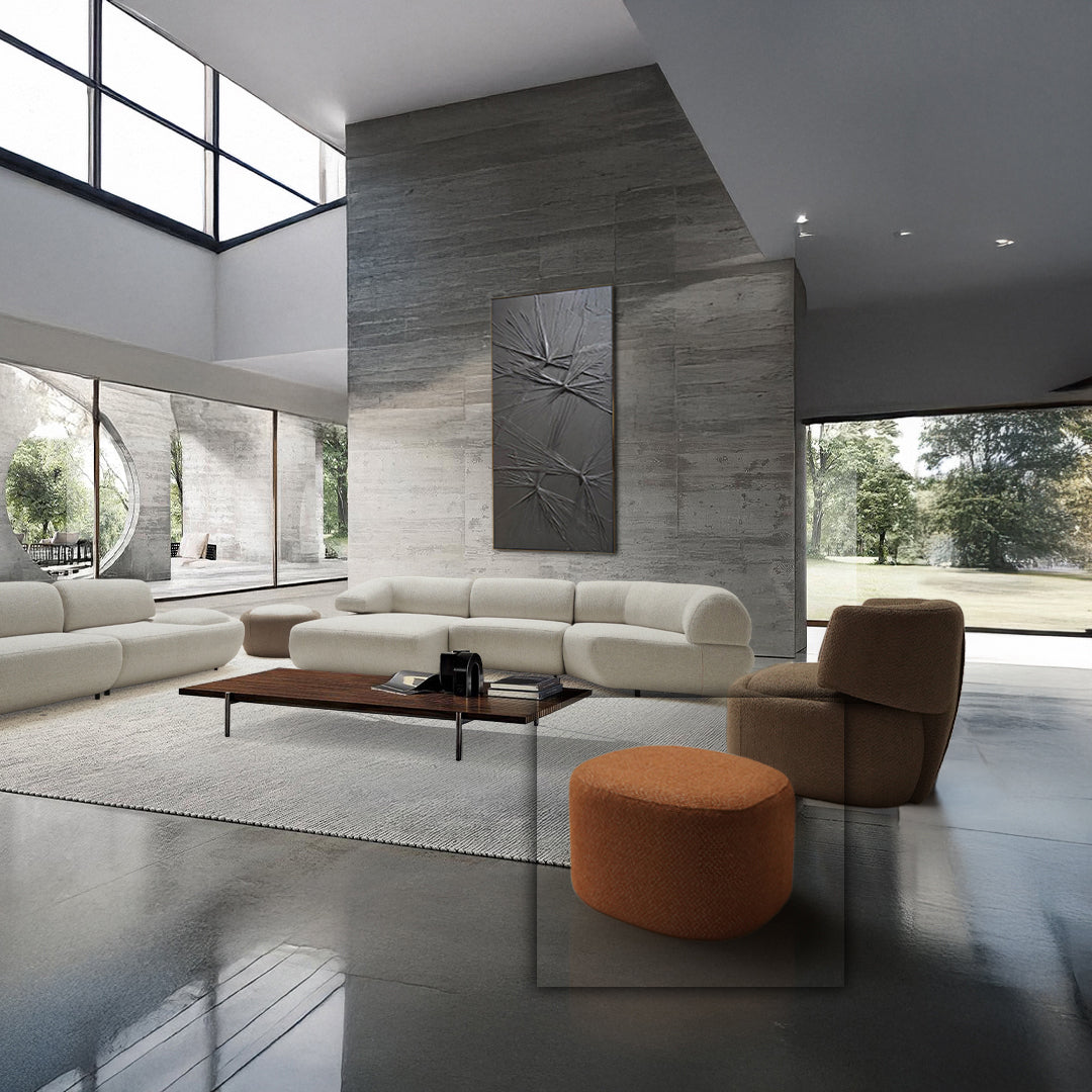 Buy MOLLIS SMALL POUF BER-SMALL/OC | ebarza Modern Furniture in Abu ...