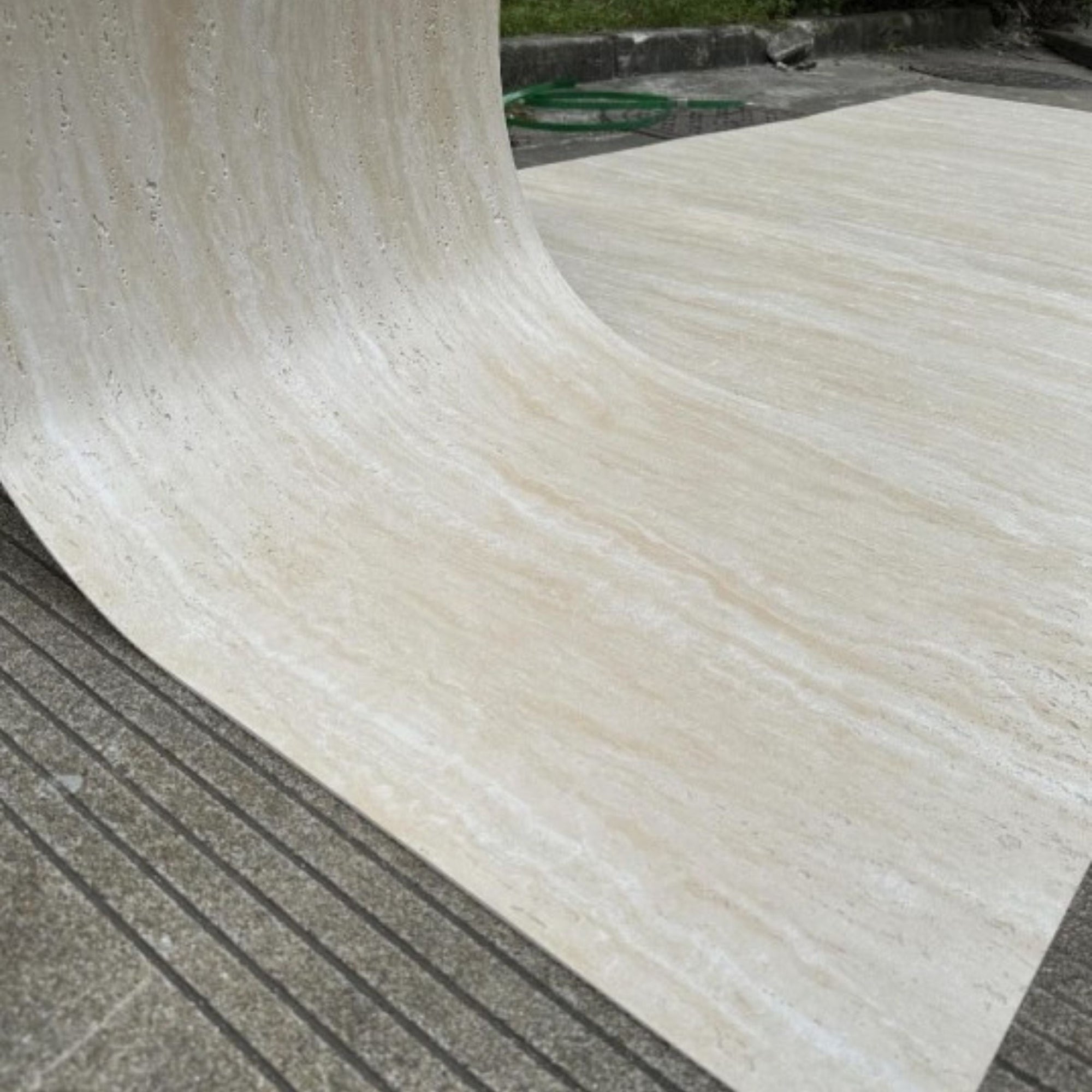 Sample of Flexible Stone Cladding Milan Travertin Yellow Milan-Yellow-