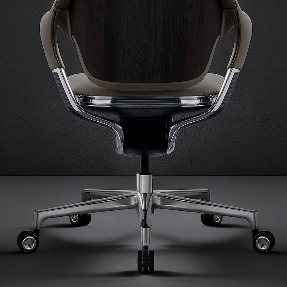 Nigel Leather Office Chair With Wheels 8001HB | ebarza