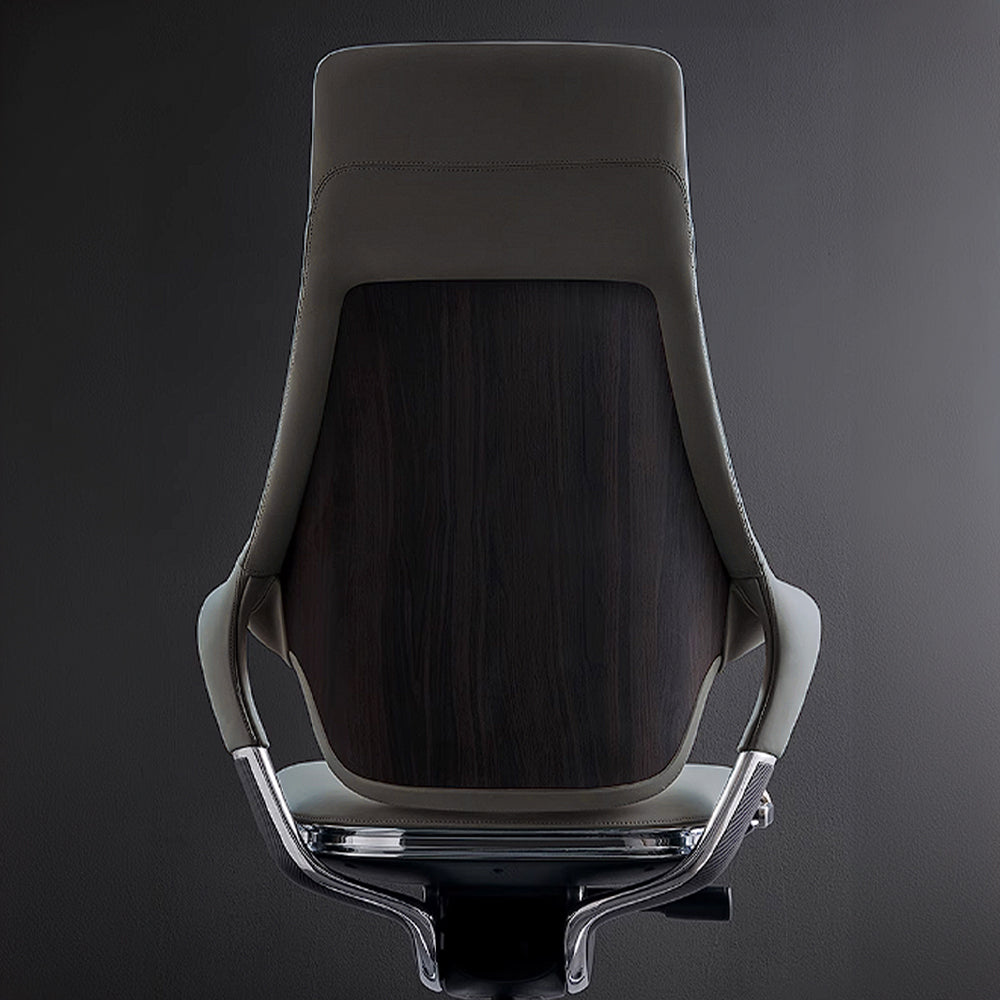Nigel Leather Office Chair With Wheels 8001HB | ebarza