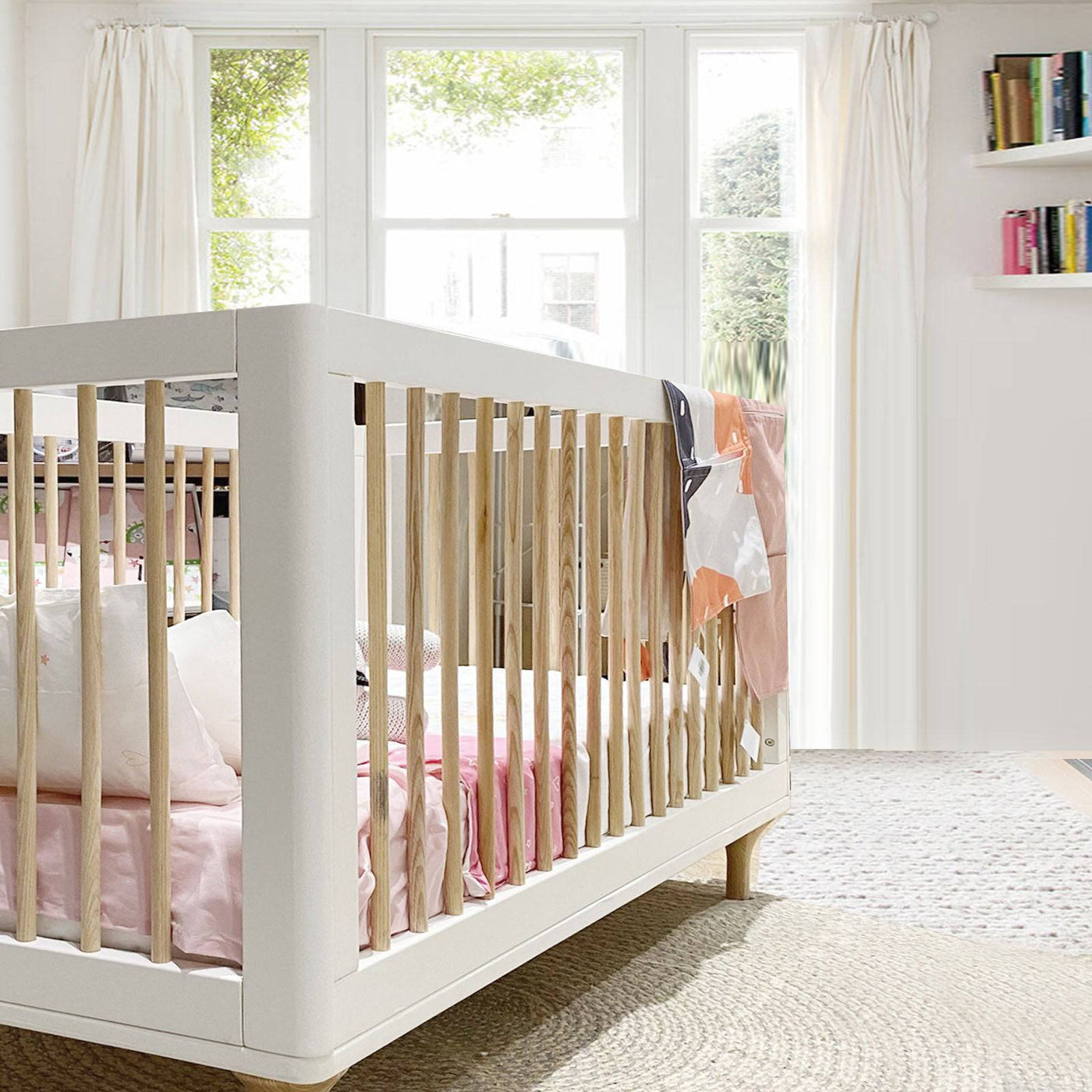 Buy Baby Crib Et-Y003-Wh+Nat | ebarza Modern Furniture in Abu Dhabi & Dubai