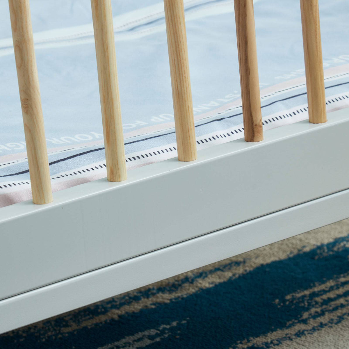 Buy Baby Crib Et-Y003-Wh+Nat | ebarza Modern Furniture in Abu Dhabi & Dubai