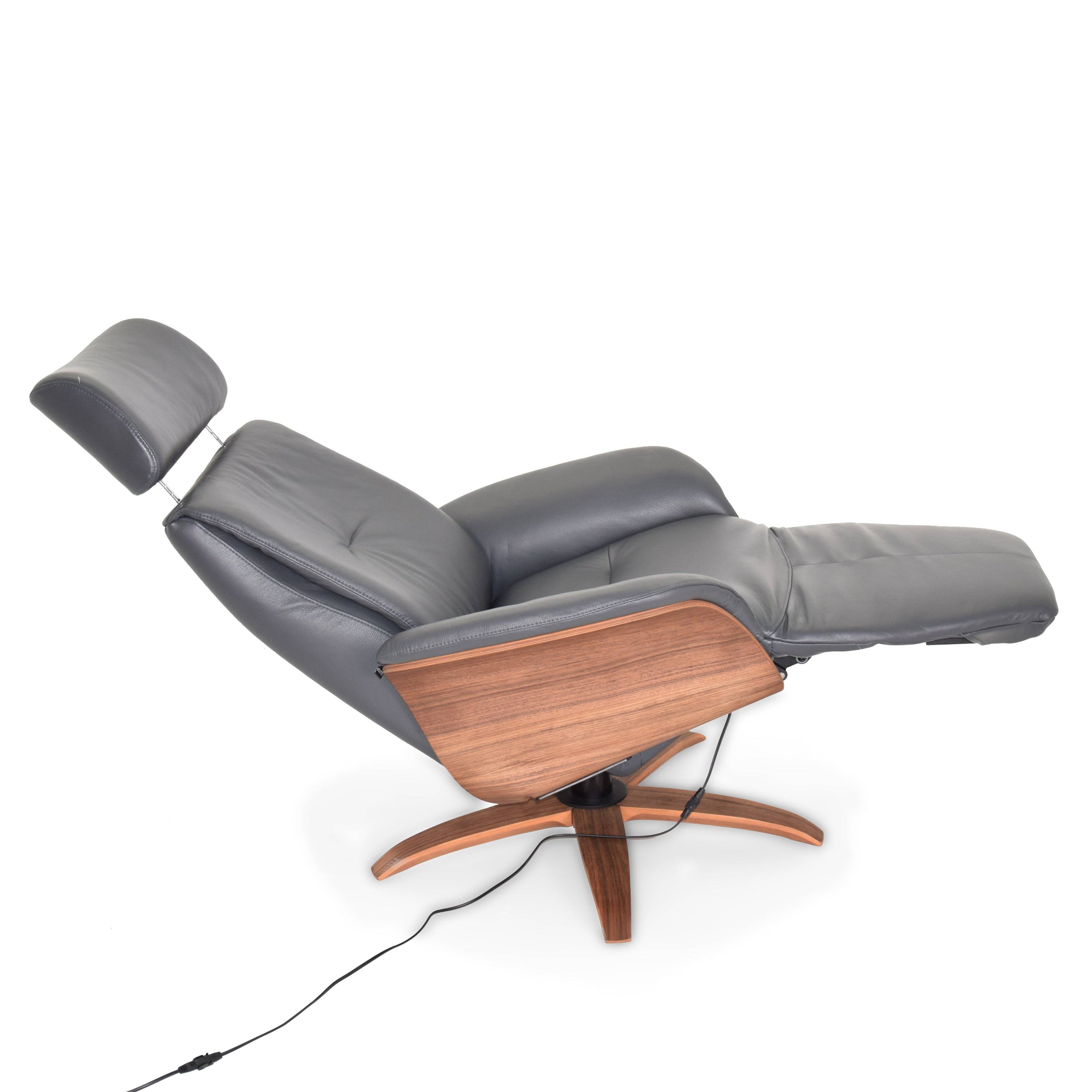 Benz Relaxing Swivel And Electric Grey Recliner Lounge Chair Hkp-7608M