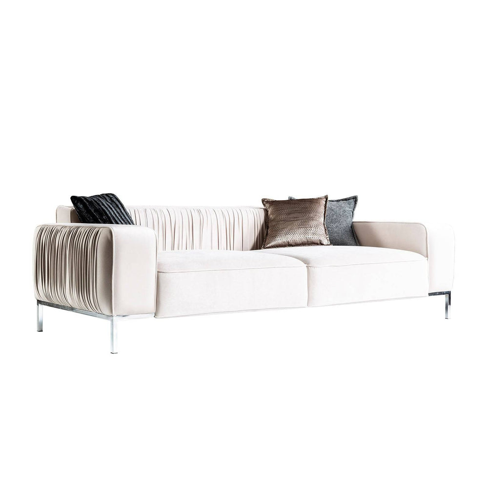 Ebarza beige and grey 3+1 BERETTA sofa set BEIGE001