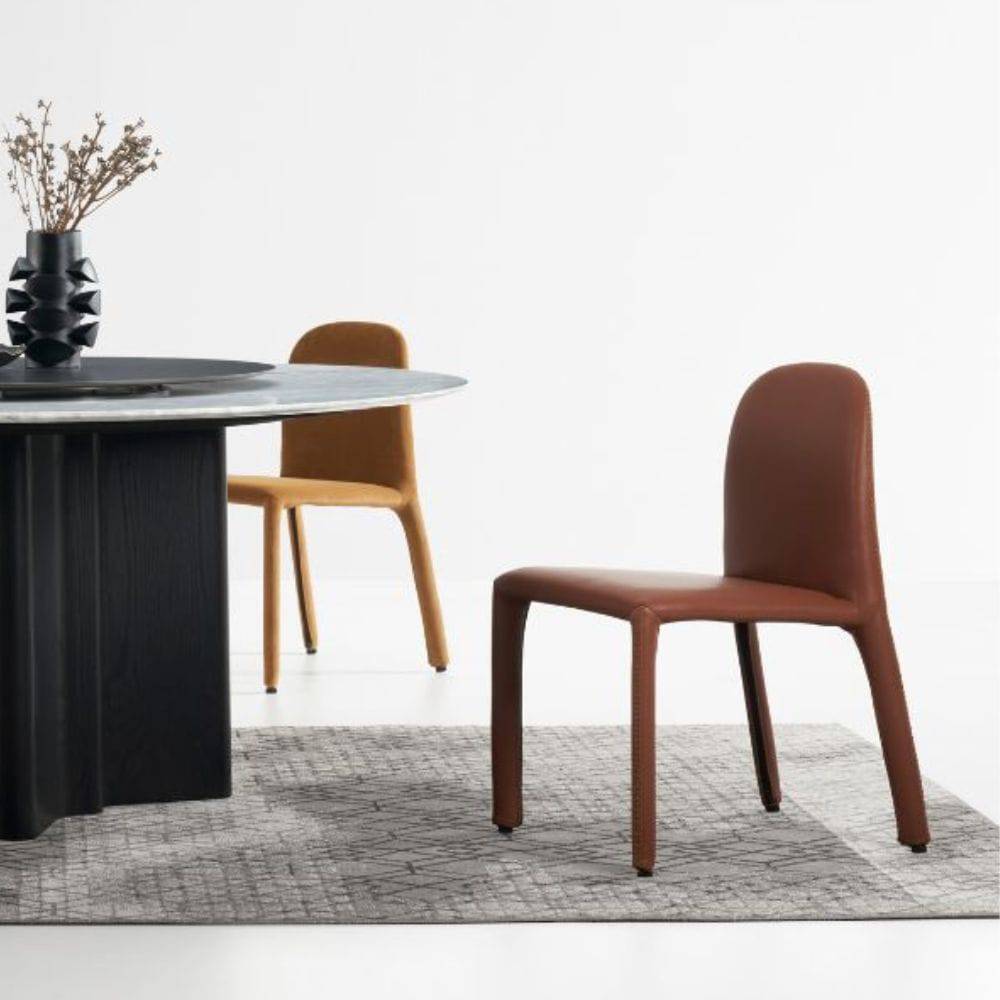 Buy Clay Leather Dining Chair DC019 | ebarza Modern Furniture in Abu ...