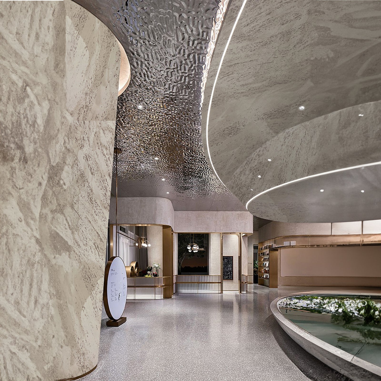 240x60cm Flex Stone Cladding Sea Travertin gradient gray 60*240 cm