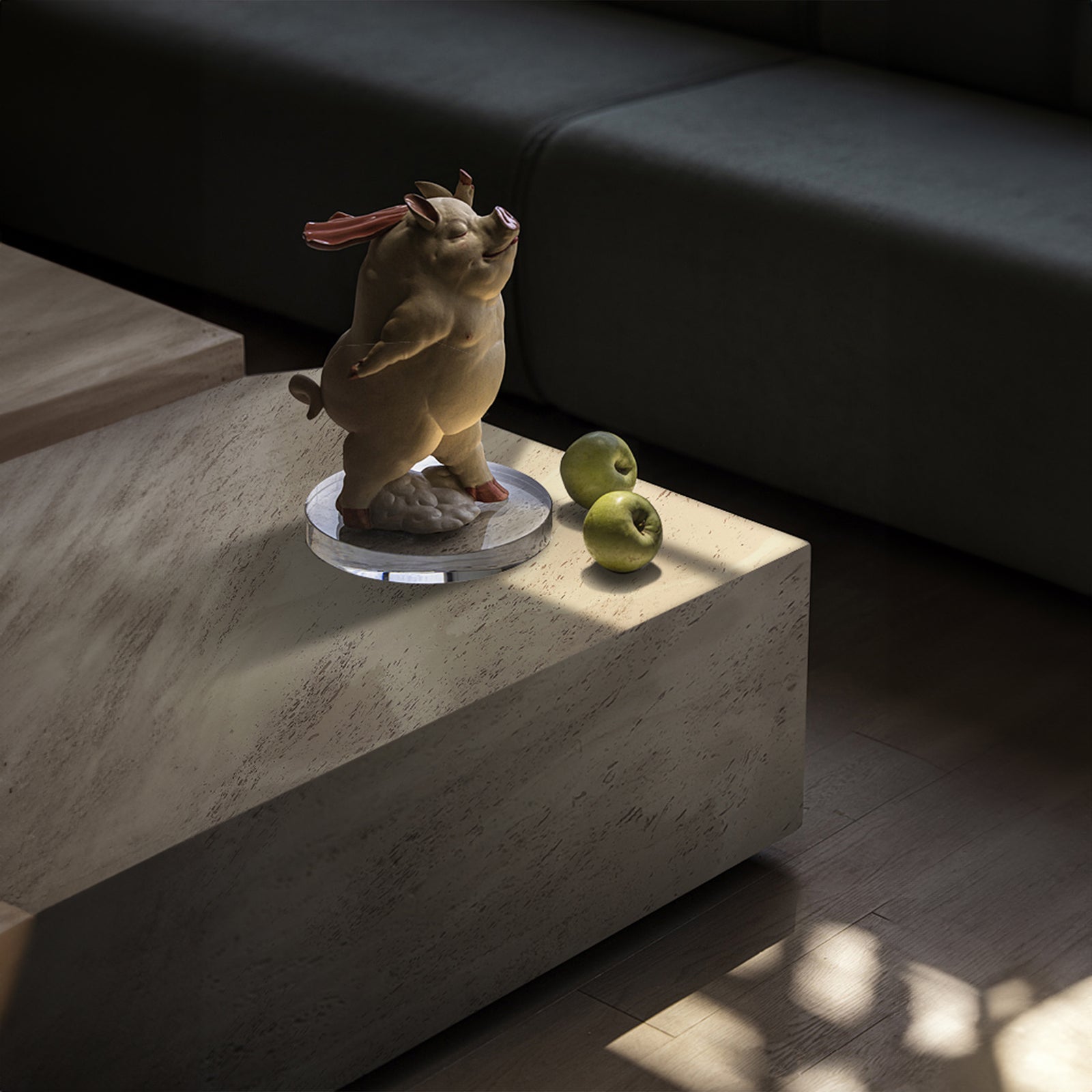 240x60cm Flex Stone Cladding Sea Travertin gradient gray 60*240 cm