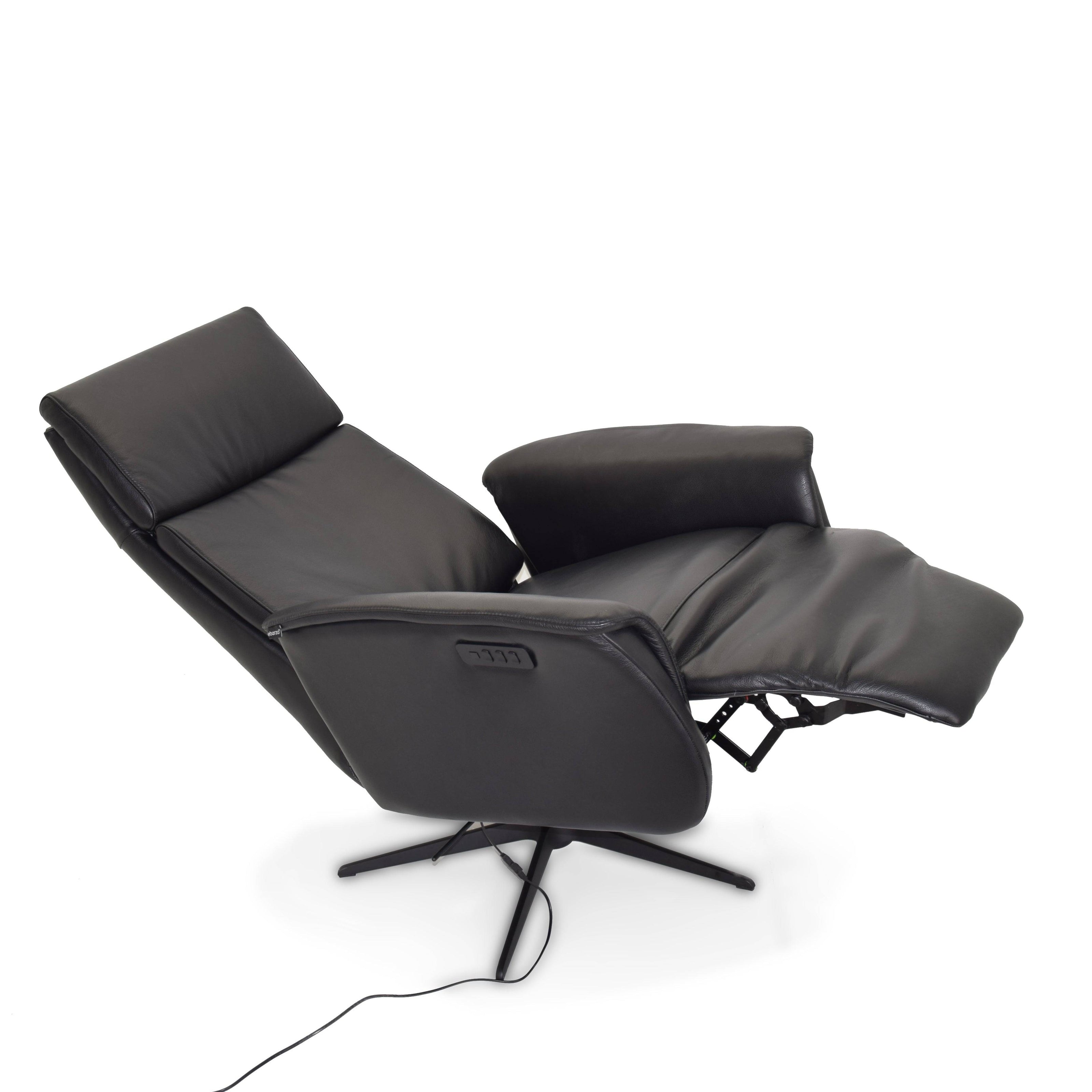 Buy Corvette Relaxing Swivel And Electric Black Recliner Lounge Chair ...