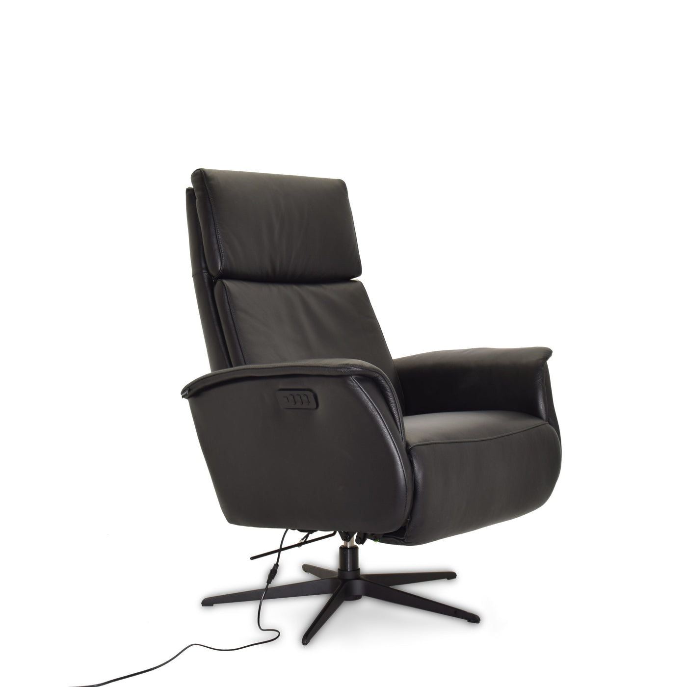 Corvette Relaxing Swivel And Electric Black Recliner Lounge Chair Hkp-