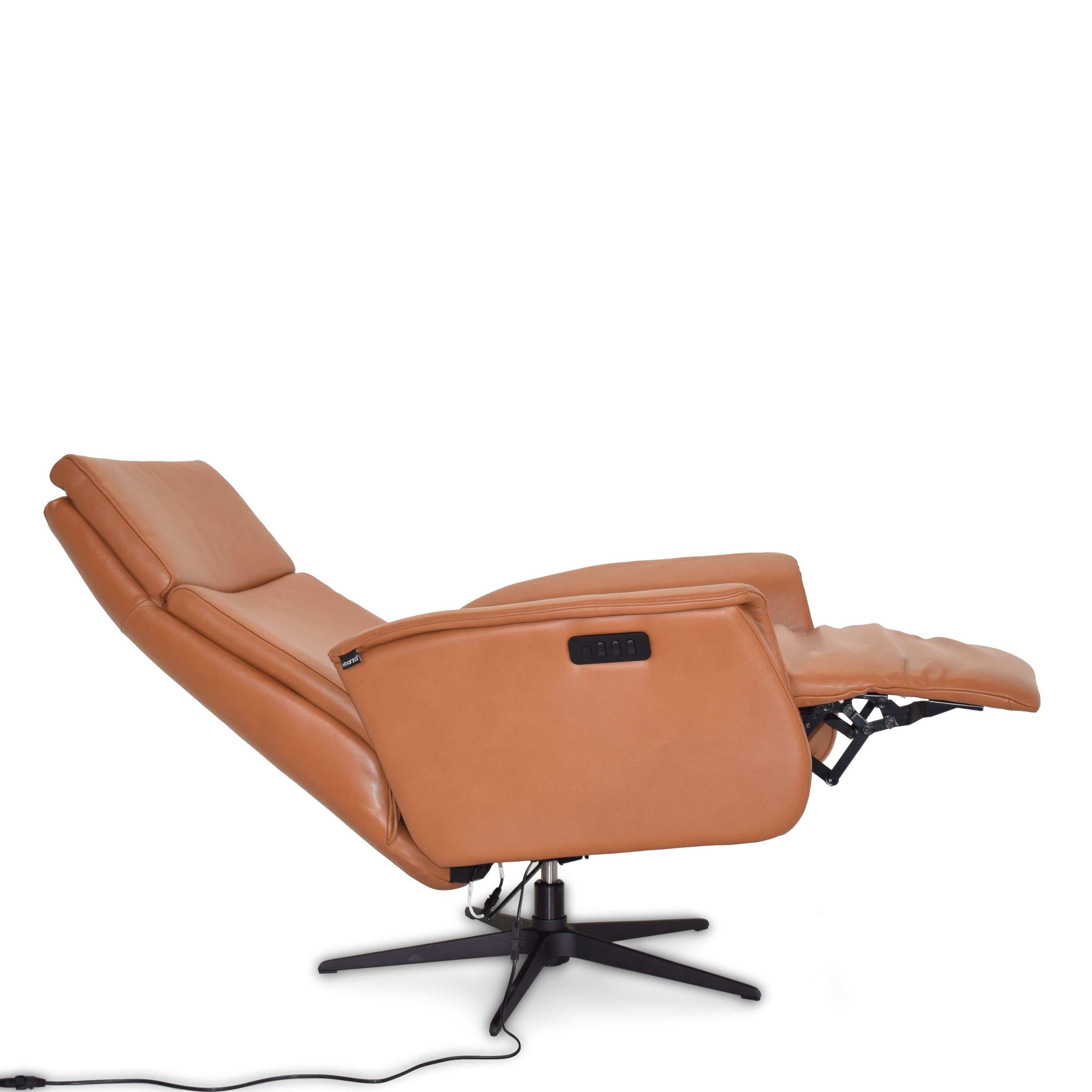 Corvette Relaxing Swivel And Electric Orange Recliner Lounge Chair Hkp