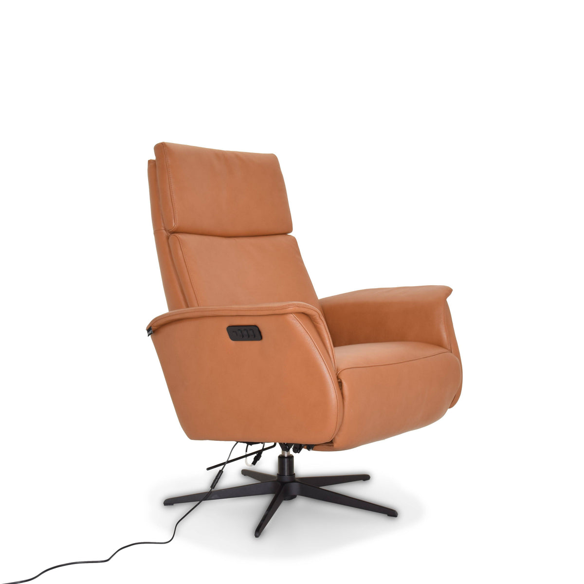 Corvette Relaxing Swivel And Electric Orange Recliner Lounge Chair Hkp