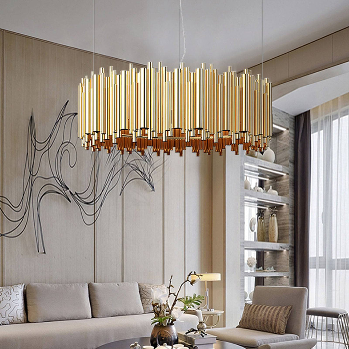Crown Pendant Lamp Cy-New-058 | Elegant Gold Lighting | ebarza