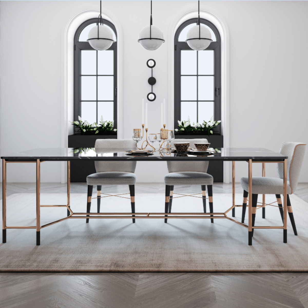 Dali Natural Marble Dining Table Dali-240