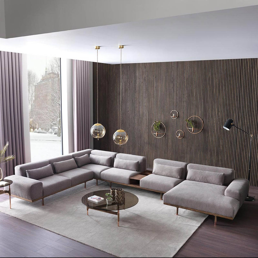 Diamond U Shape Corner Sofa Diamond6340-01 | ebarza