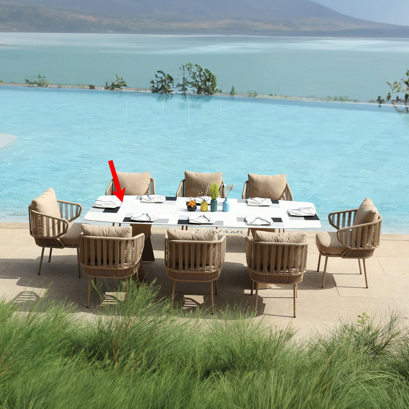 Embrace Rectangular Outdoor Dining Table MYX-DT1020 | ebarza