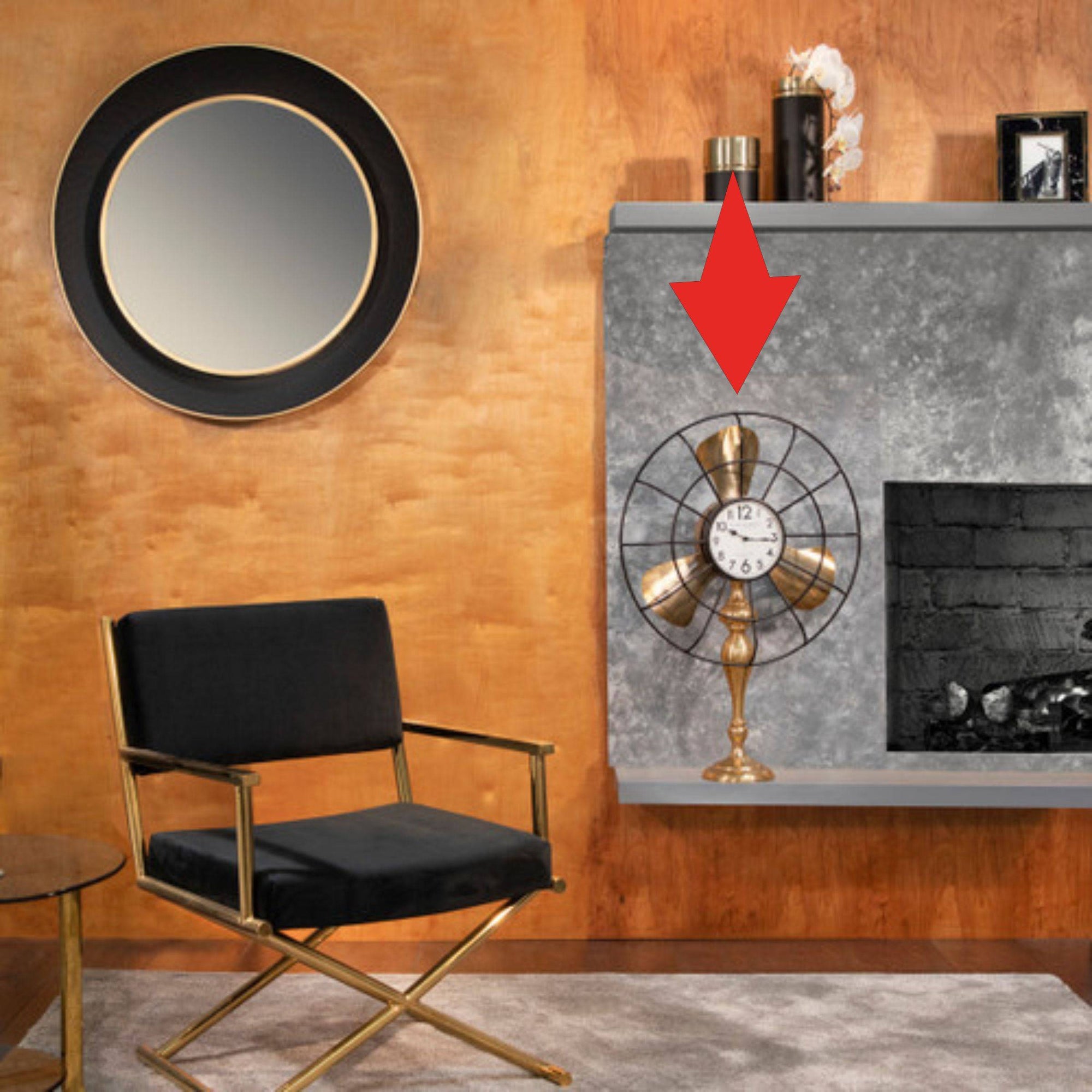 Fan-Style Table Clock 14840-02 | ebarza