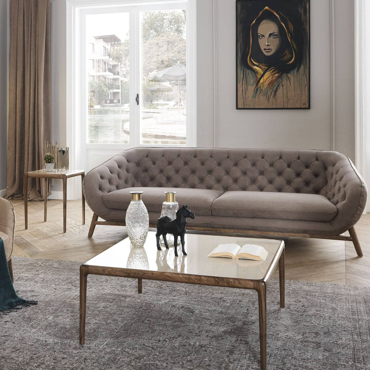 Icon wood side table