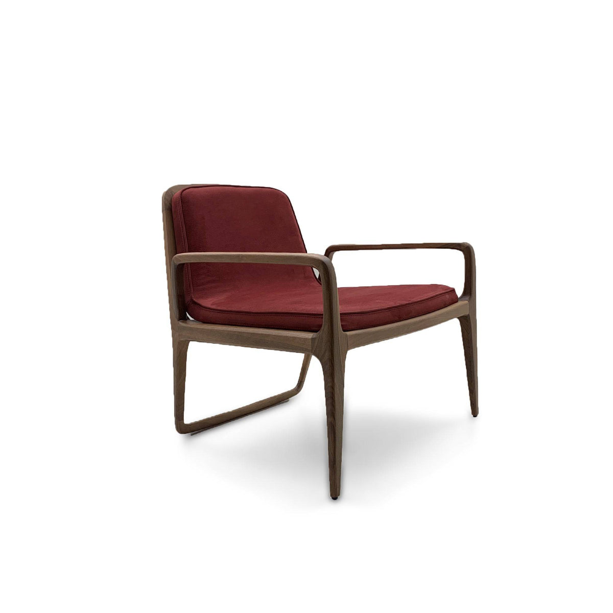 Loft Solid Wood Lounge Chair Loft-Red | ebarza