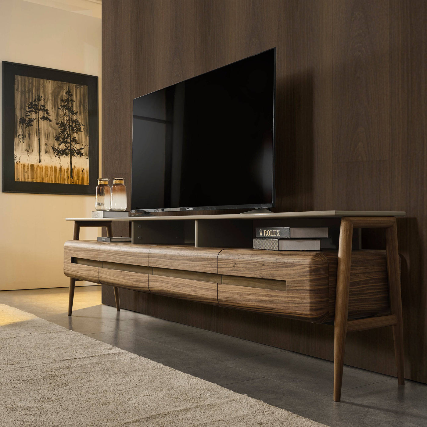 Ebarza Luna walnut TV unit Luna09