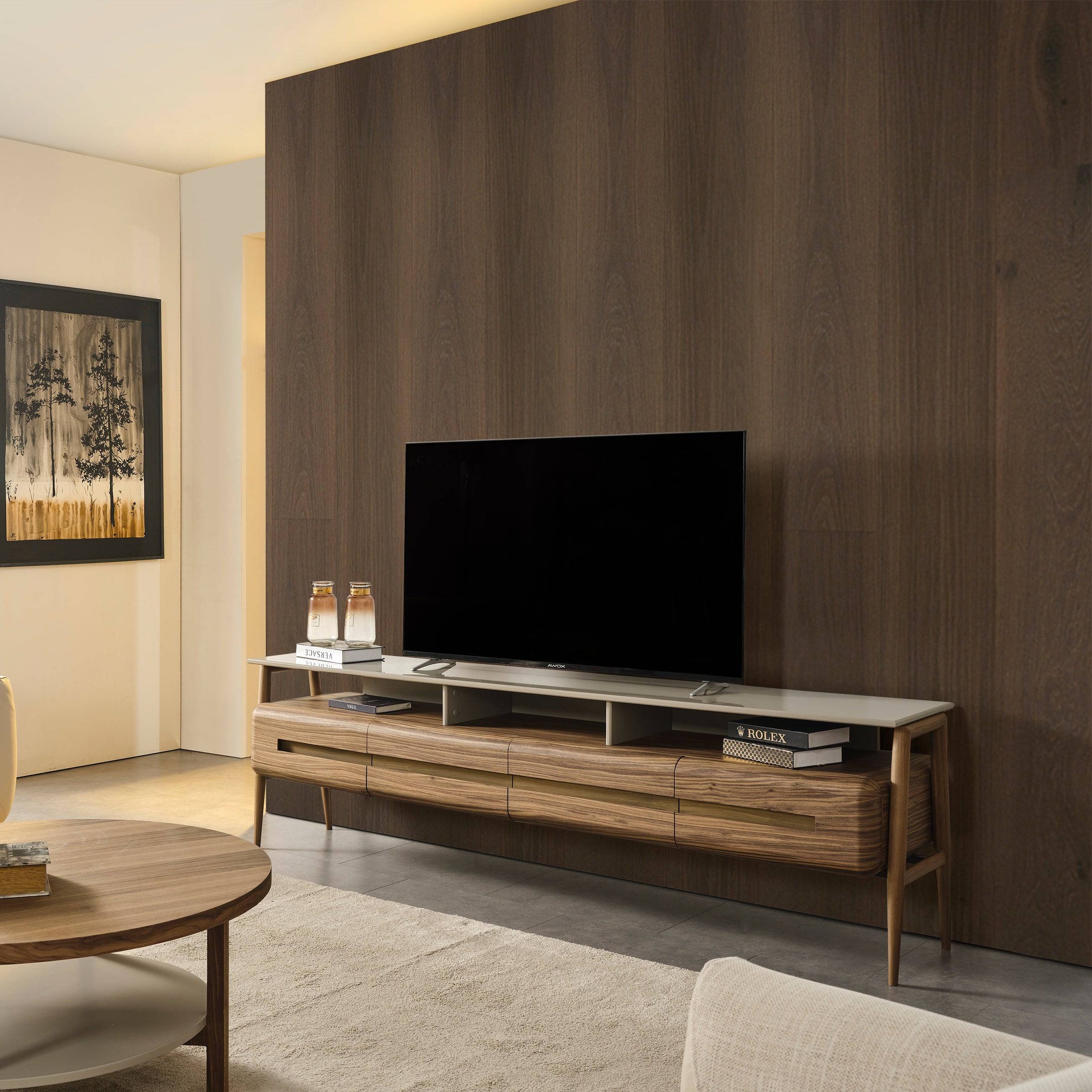 Ebarza Luna walnut TV unit Luna09