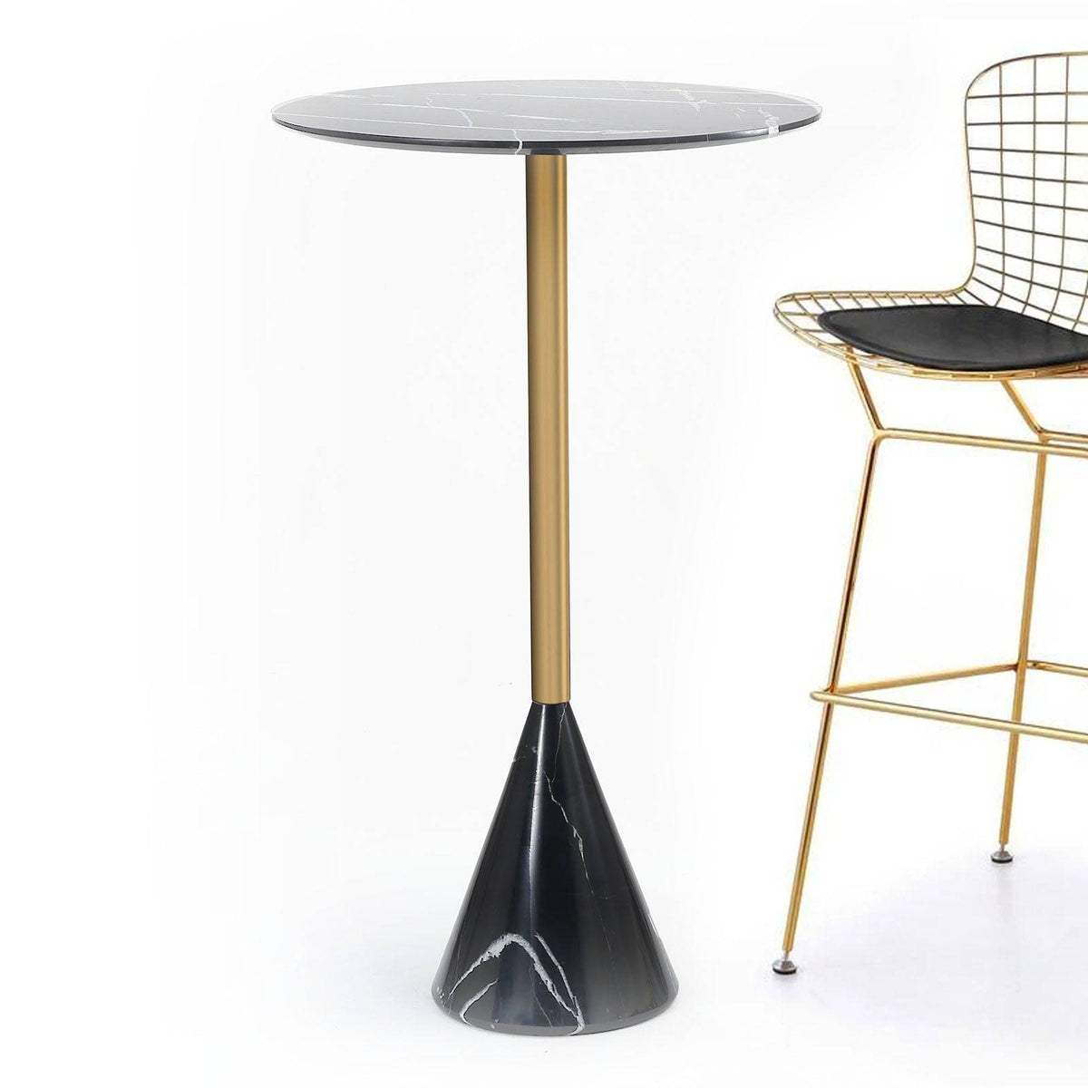 Buy Madrid Natural Marble Bar Table St8644-60B-Bk | ebarza Modern ...