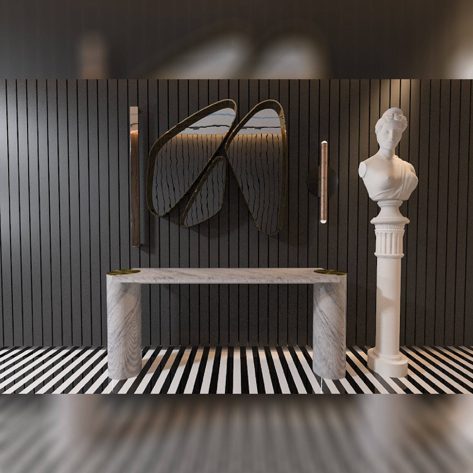 Natural Marble Console 165cm Table DZ463DT-C | ebarza