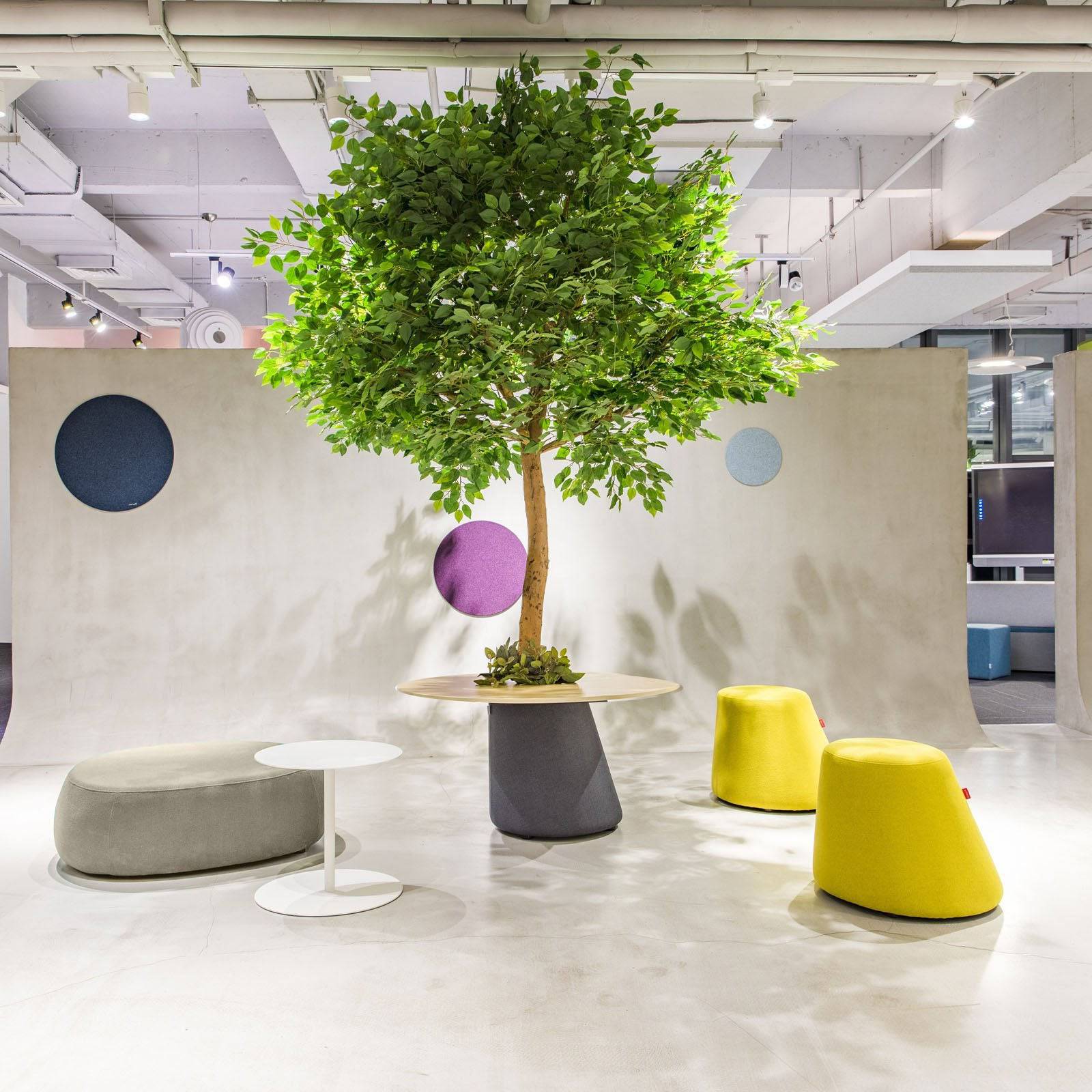 Buy Negotiation Table + 3 Pouffs + Side Table | ebarza Modern Furniture ...