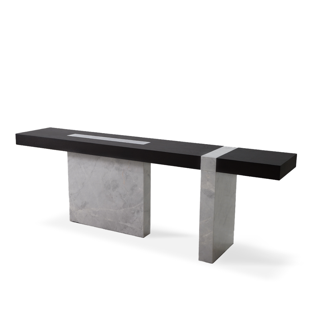 New Smoky Base Grey Marble Console JK-W011 | ebarza