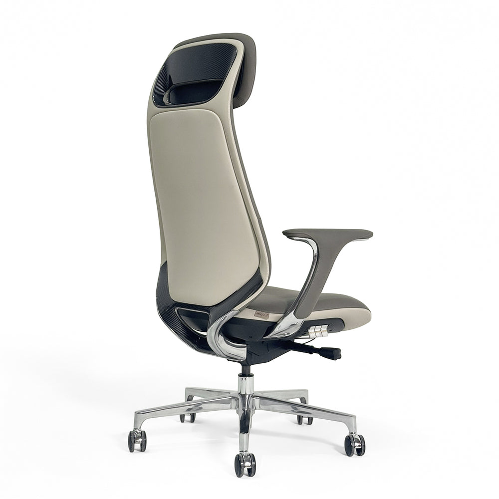 Nigel Leather Office Chair With Wheels 8005H | ebarza