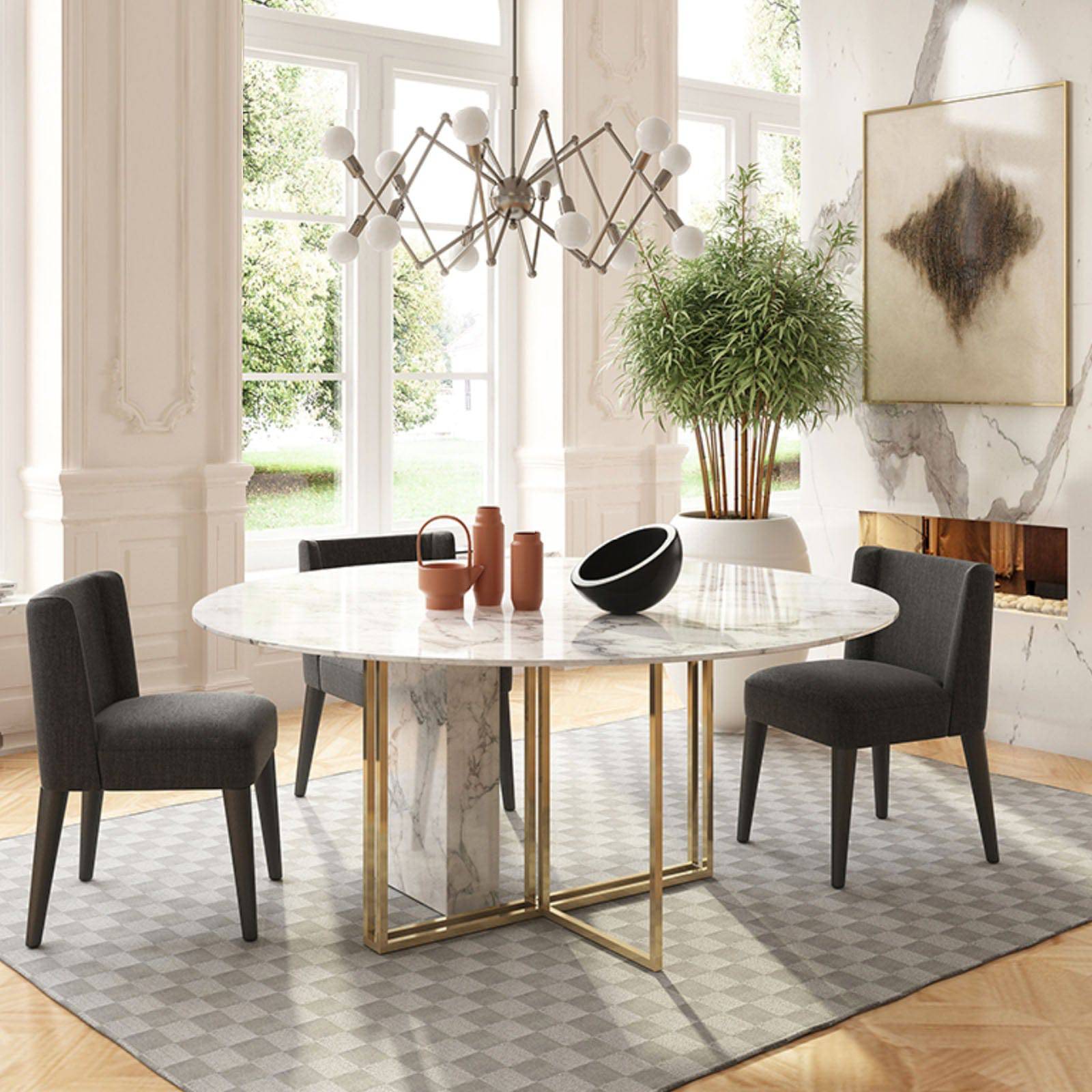Buy Display Item - Niort Round Dining Table Tg-395-YAS | ebarza