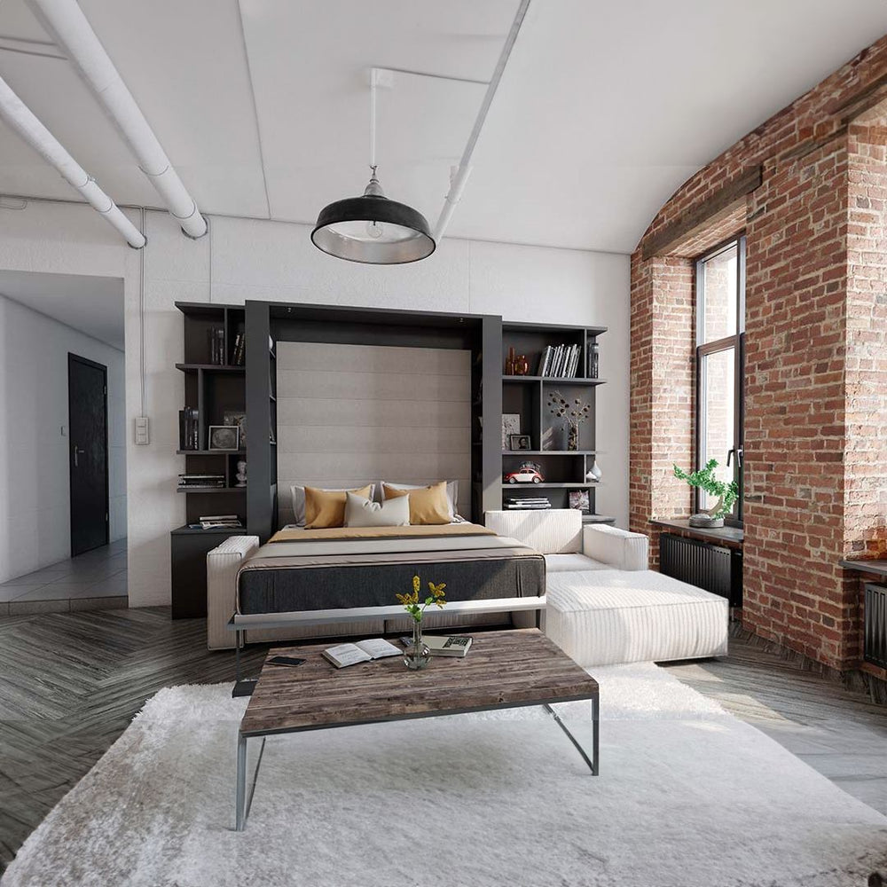 Nova Convertable Queen Sofabed with Shelves & Quality Mattress 250