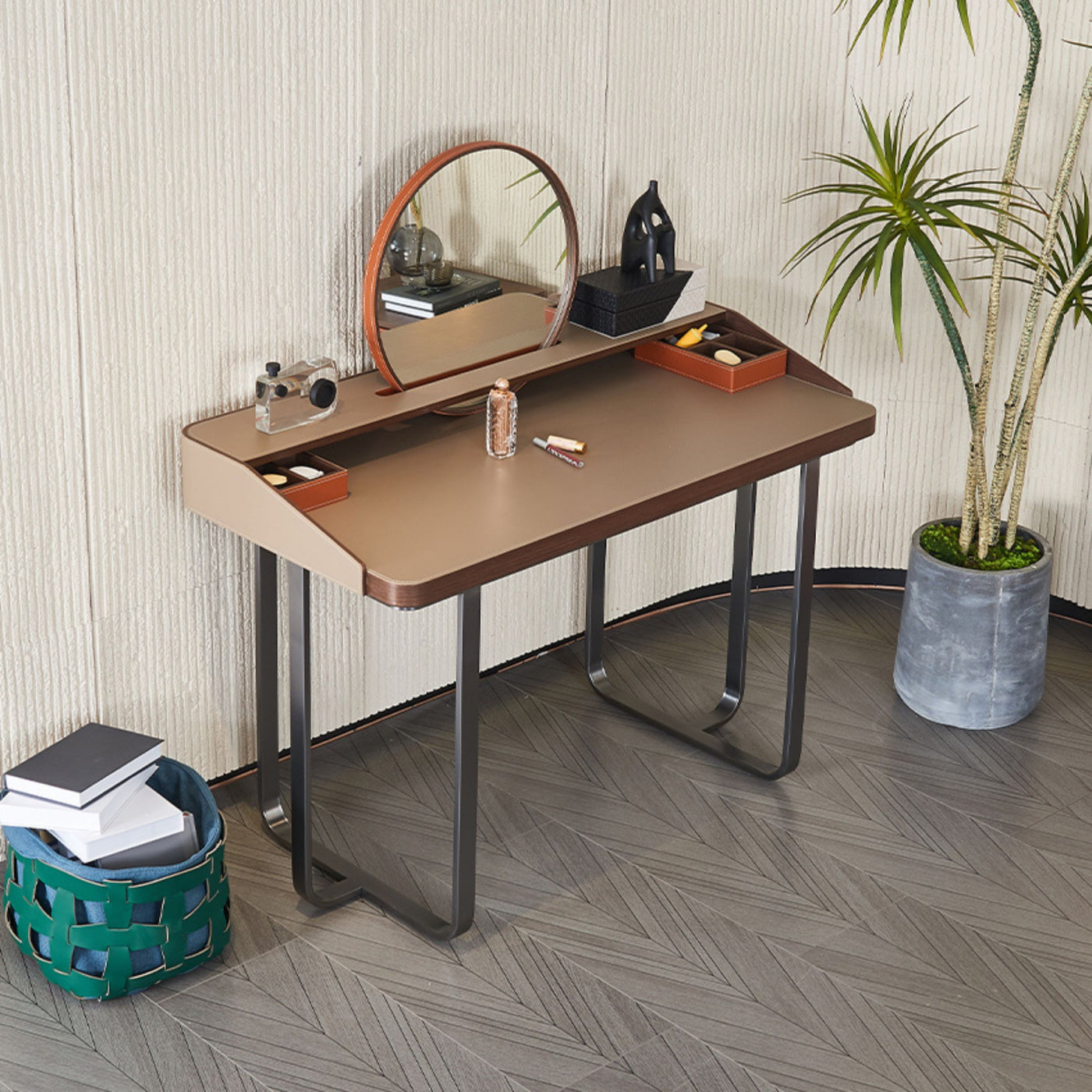 Oomph Sleek Office Desk/ Dresser Table With Mirror MLL-T78 | ebarza