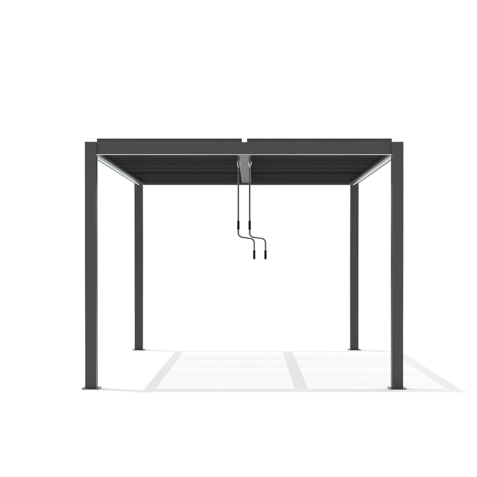 Buy Outdoor Pergola And Screen With Led Light 300X300 M8610L-3X3 ...