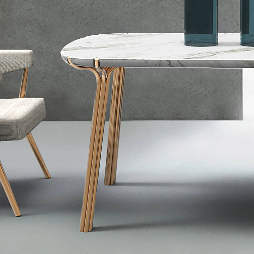 Buy Paradise Natural Marble Dining Table Dt2000 | ebarza Modern ...