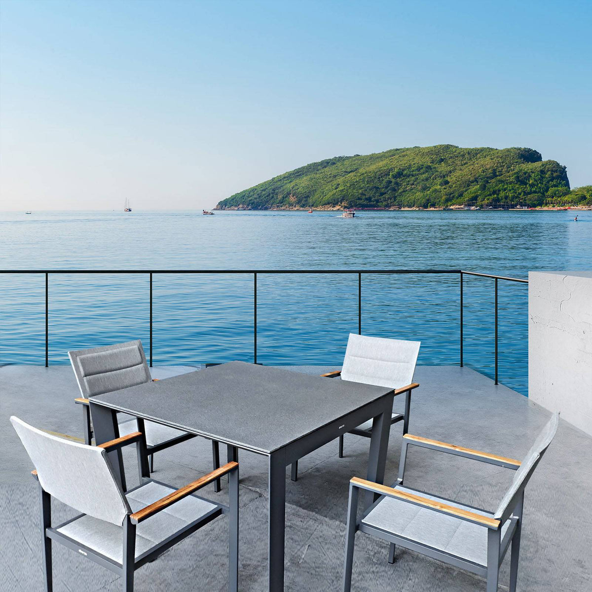 Polaris Outdoor Dining Table And Chair Polaris-D-Small | ebarza