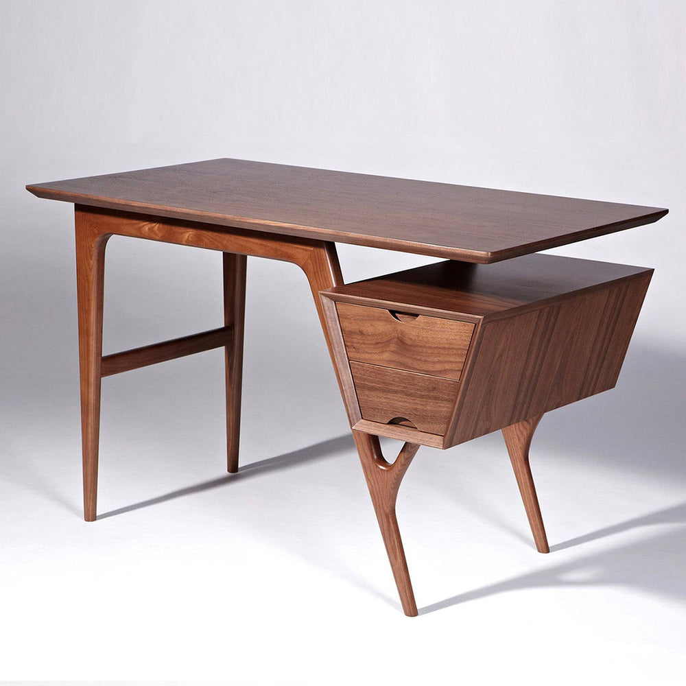 Retro Desk 120 Cm Smz17355-W | Elegant Mid-Century Office Desk