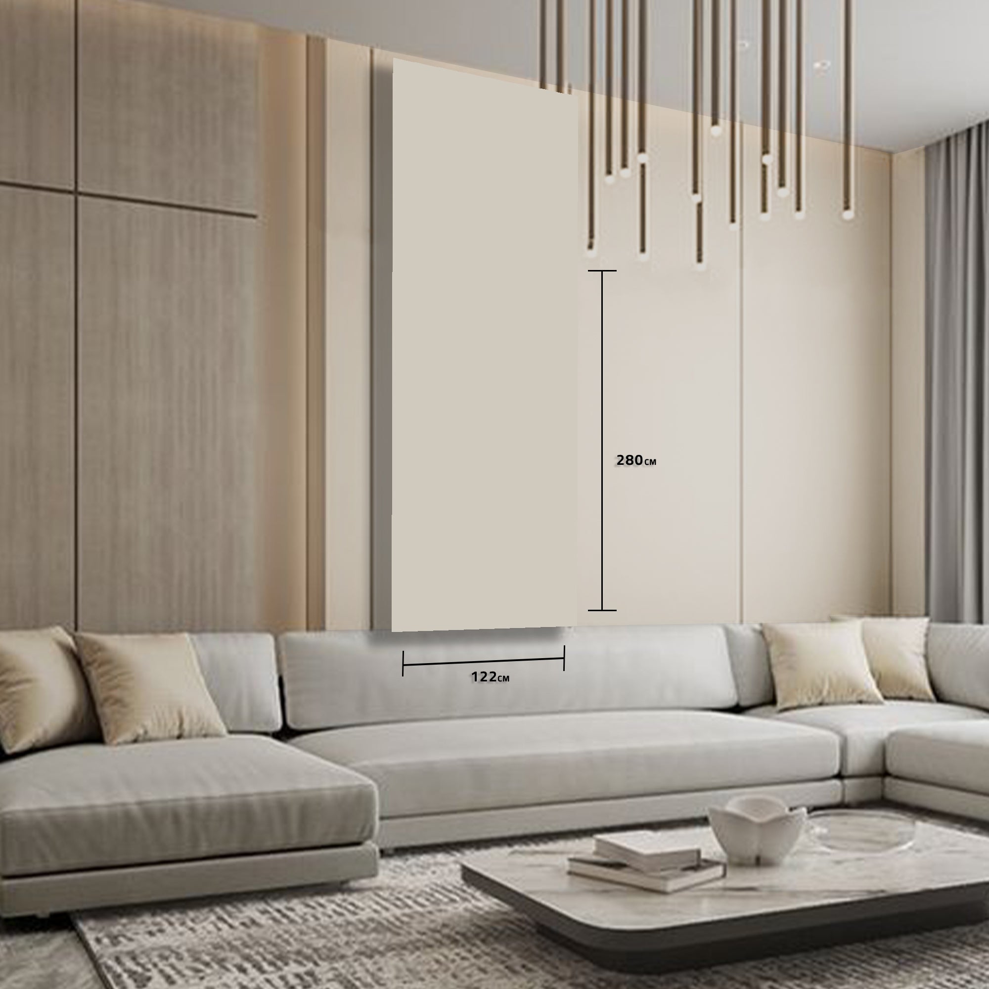 Sample of MELAMINE MDF Panel WQ3M616(Light Gray)-SAMPLE | ebarza