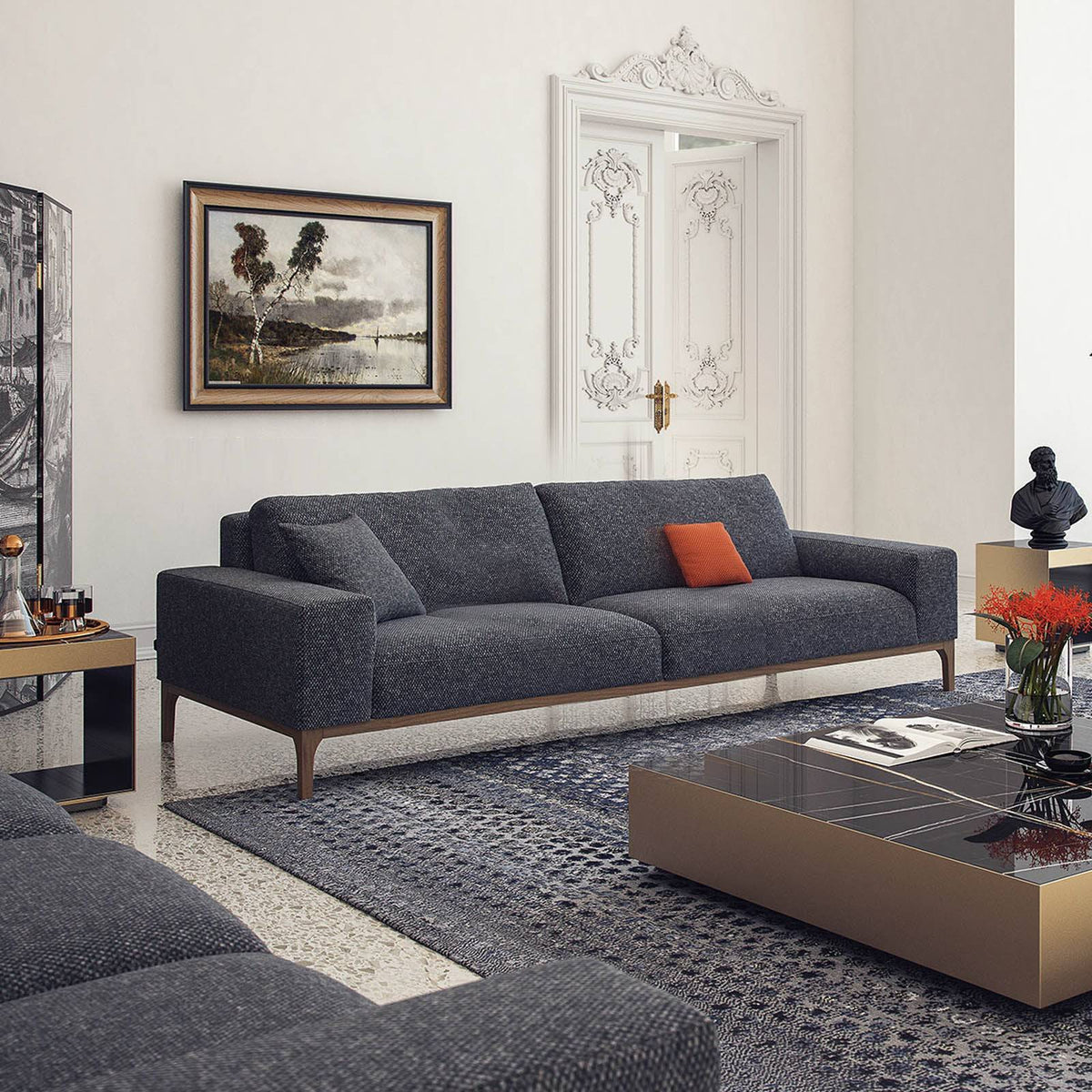 Secrete 3 Seater Sofa Cosmic-B48 ( Light Grey )