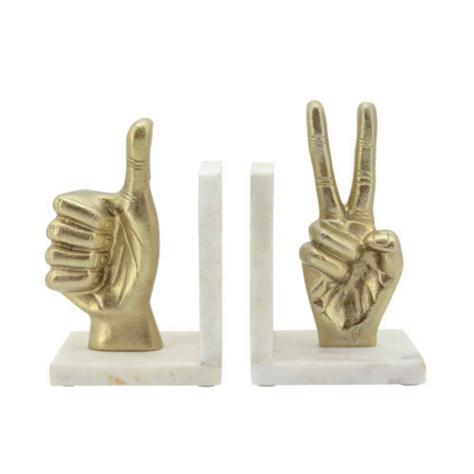 Buy Set Of 2 Hand Sign Bookends - Gold 15670-02 | ebarza Modern ...