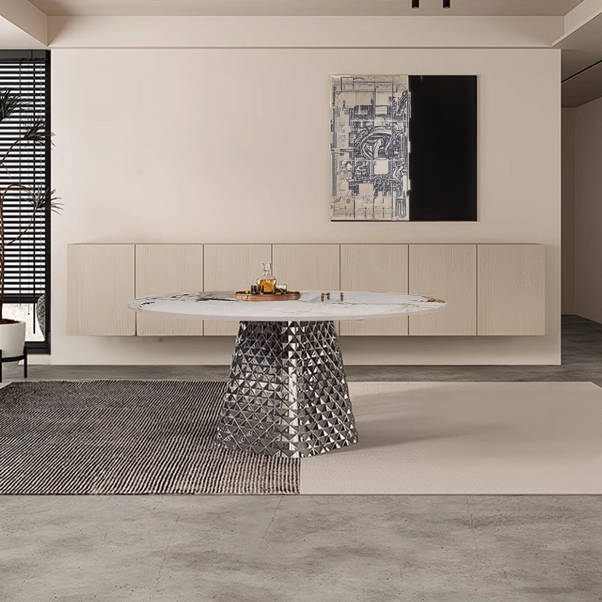 Sintered Stone Round Dining Table Tg-T12 | ebarza