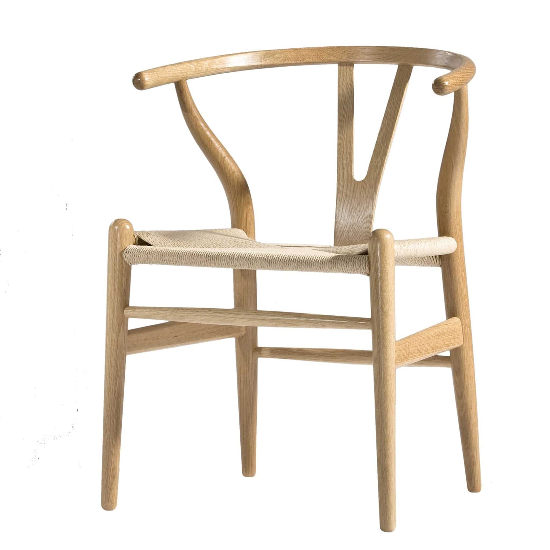 Solid Ash Wood And Natural Cord Seat Dining Chair Ws-001A-N | ebarza
