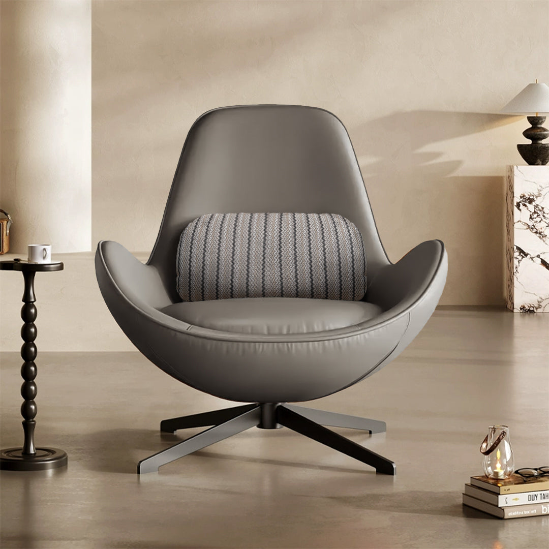 Vigo Swivel Lounge Chair LC017 - Beige | ebarza